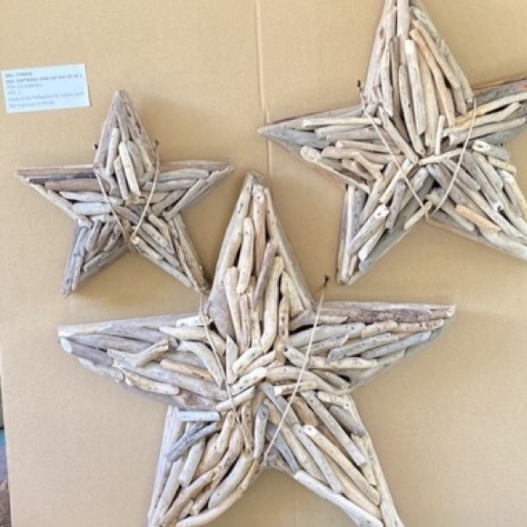 Pottery Barn | Wall Decor | Nwt Pottery Barn 3 Driftwood Stars Wall Art ...